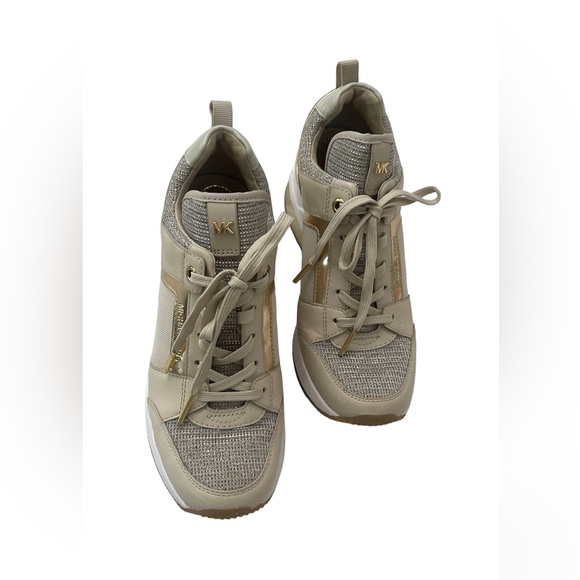 MICHAEL Michael Kors | Shoes | Michael Kors Snickers Leather Textile ...